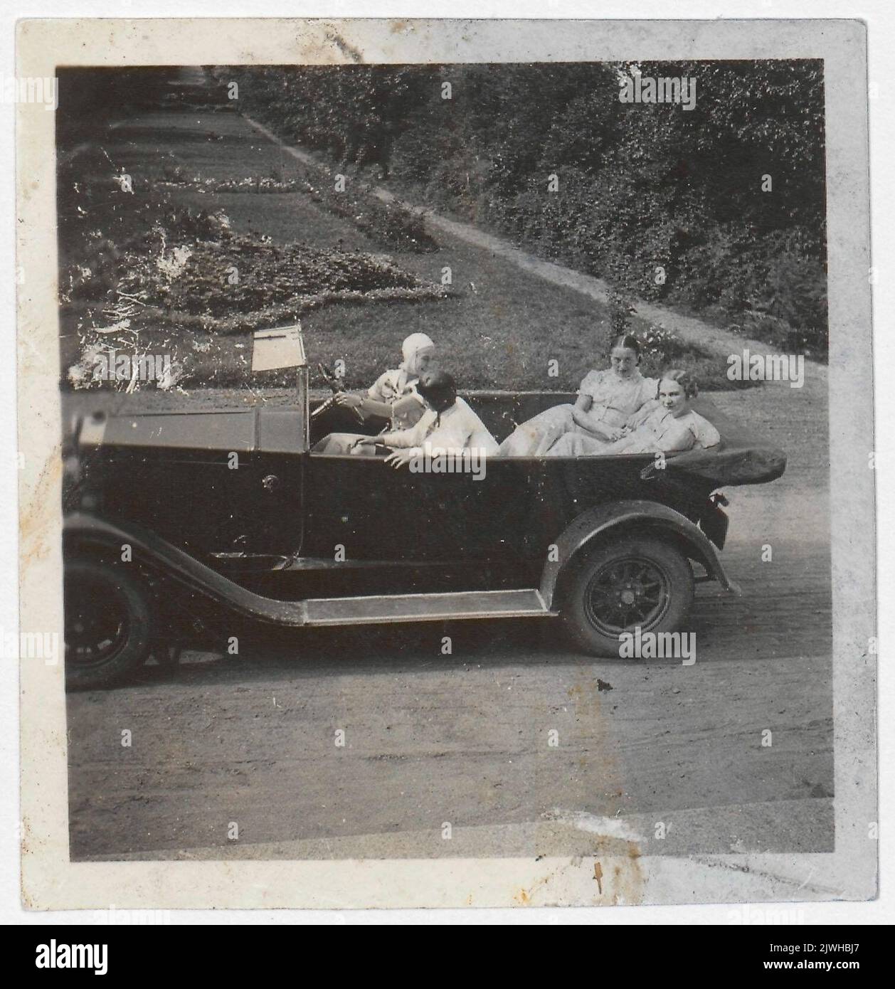 Four young women in a car.. unknown, photographer Stock Photo - Alamy Four young women in a car.. unknown, photographer Stock Photo - Alamy