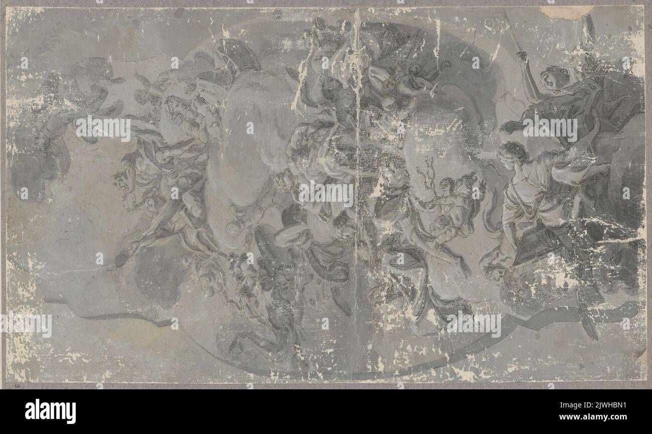 Design for a plafond with the gods of Olympus. Kuntze, Tadeusz (1727 ...