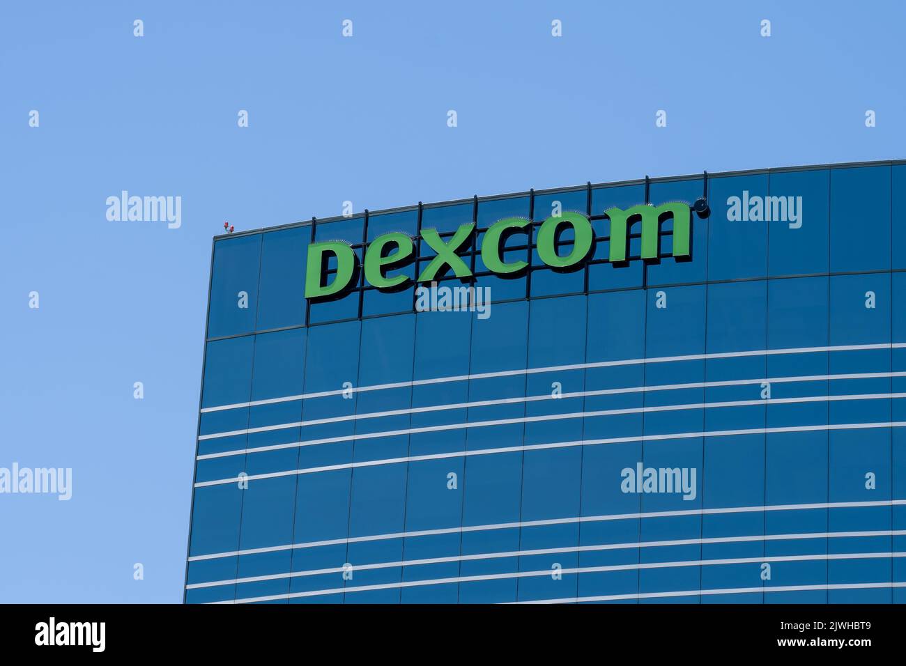 San Diego, CA, USA - July 9, 2022: DexCom sign on its headquarters ...