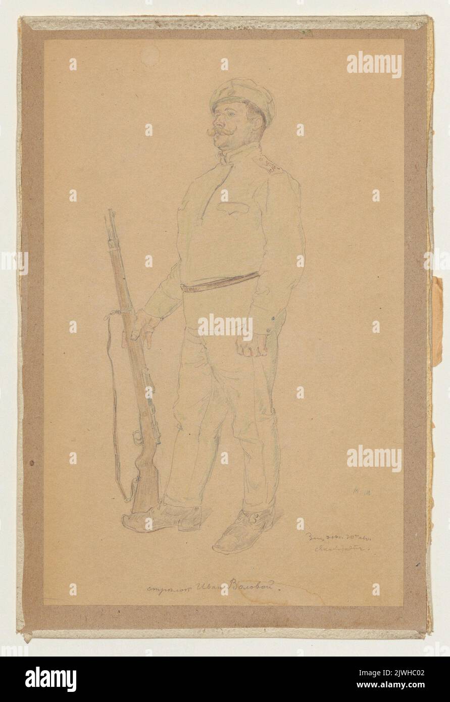 Portrait of soldier Ivan Volovoy. Waliszewski, Zygmunt (1897-1936 ...