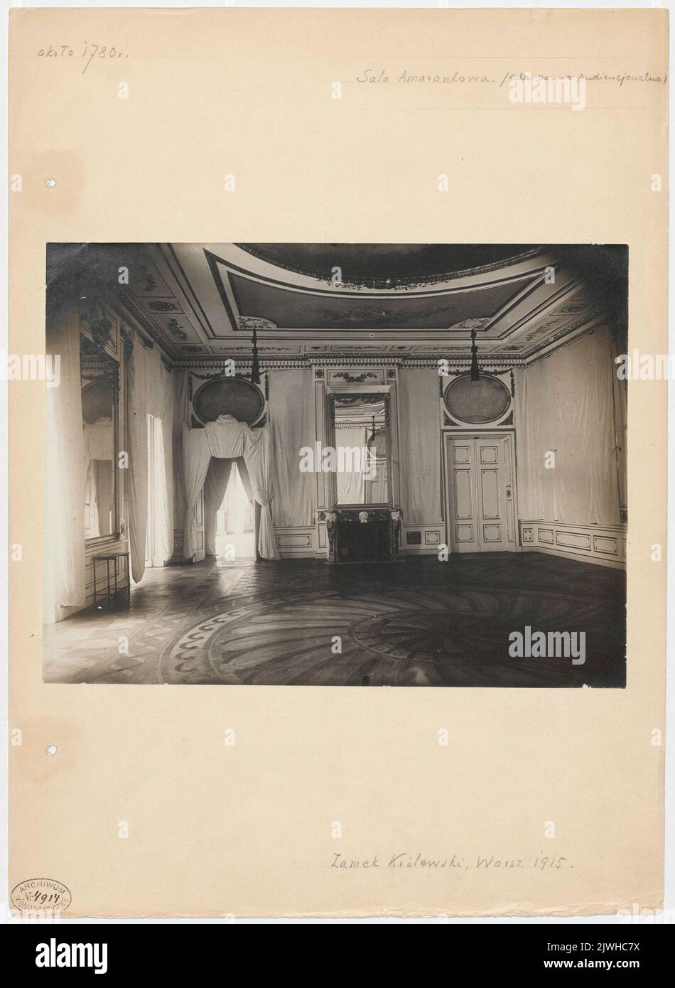 Warsaw. Old Audience room (so-called Audience, Amaranthine, Raspberry ...