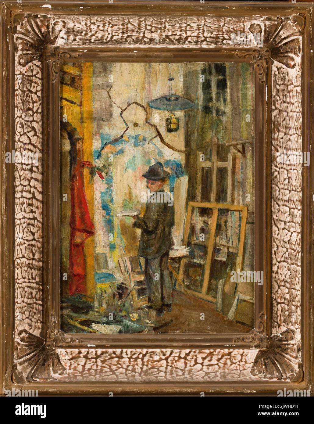 Józef Mehoffer in the studio. Wyspiański, Stanisław (1869-1907 ...