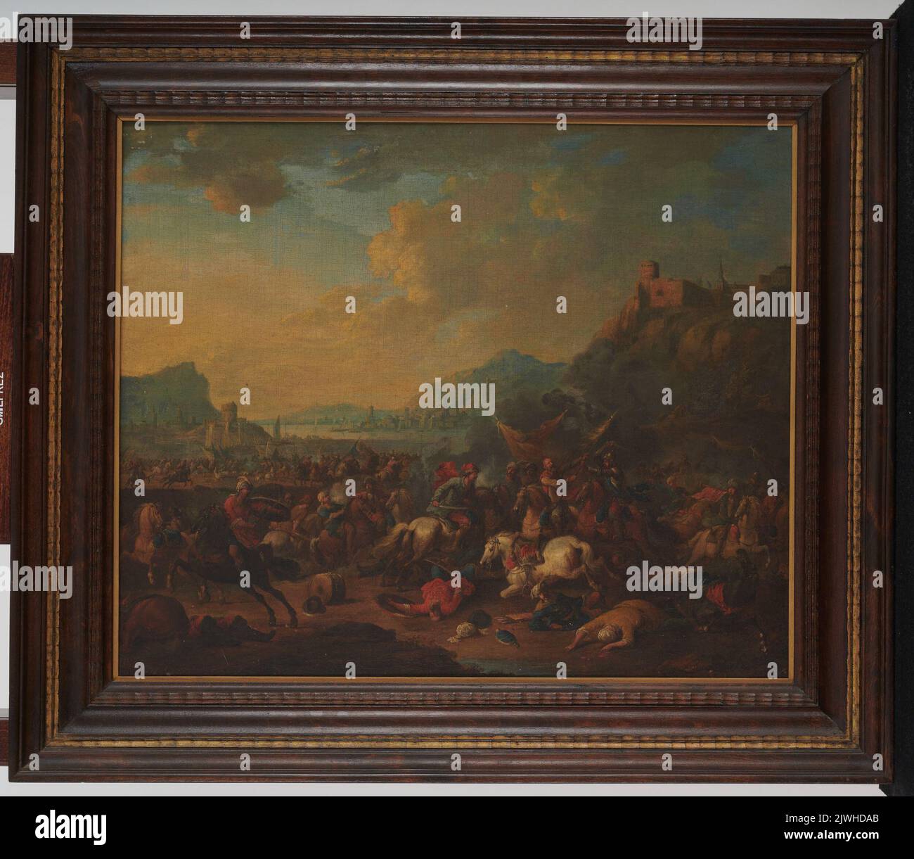 Skirmish against the mountain landscape. Rubens, Arnold Frans (1687 ...