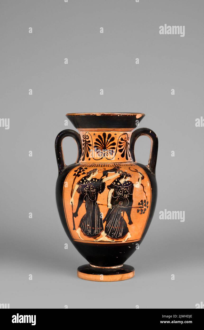 Amfora szyjowa czarnofigurowa z przedstawieniem tańczących menad ...