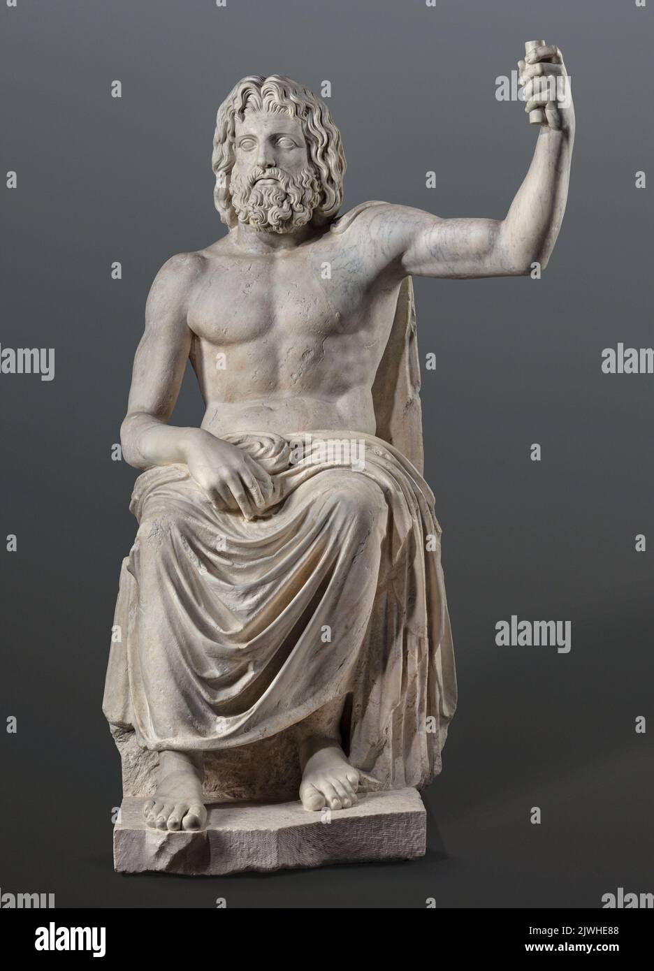 Posąg Jupitera w typie kapitolińskim. warsztat rzymski, workshop Stock ...