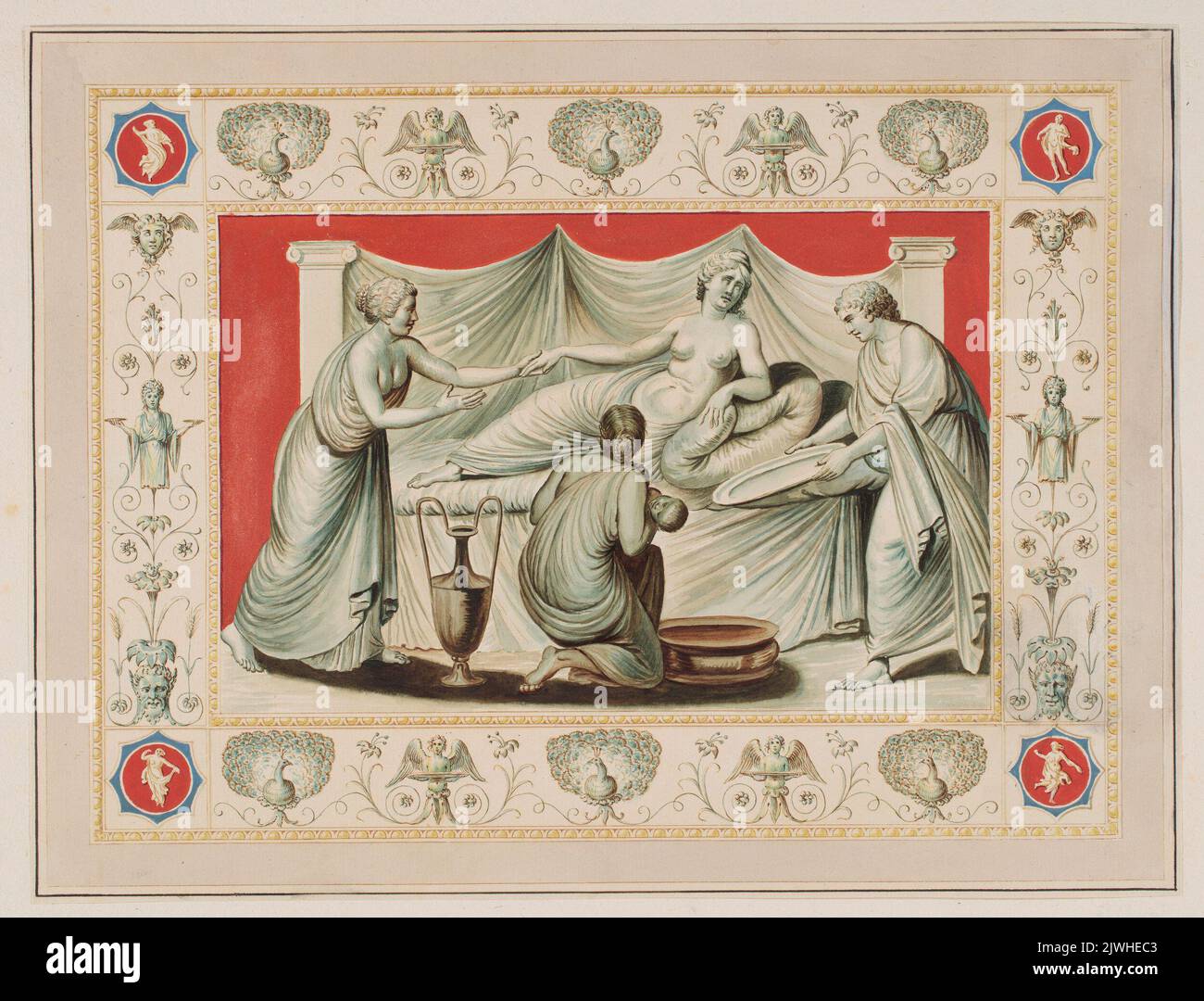 Vestigia delle Terme di Tito. The Birth of Bacchus. Quadro from vault ...