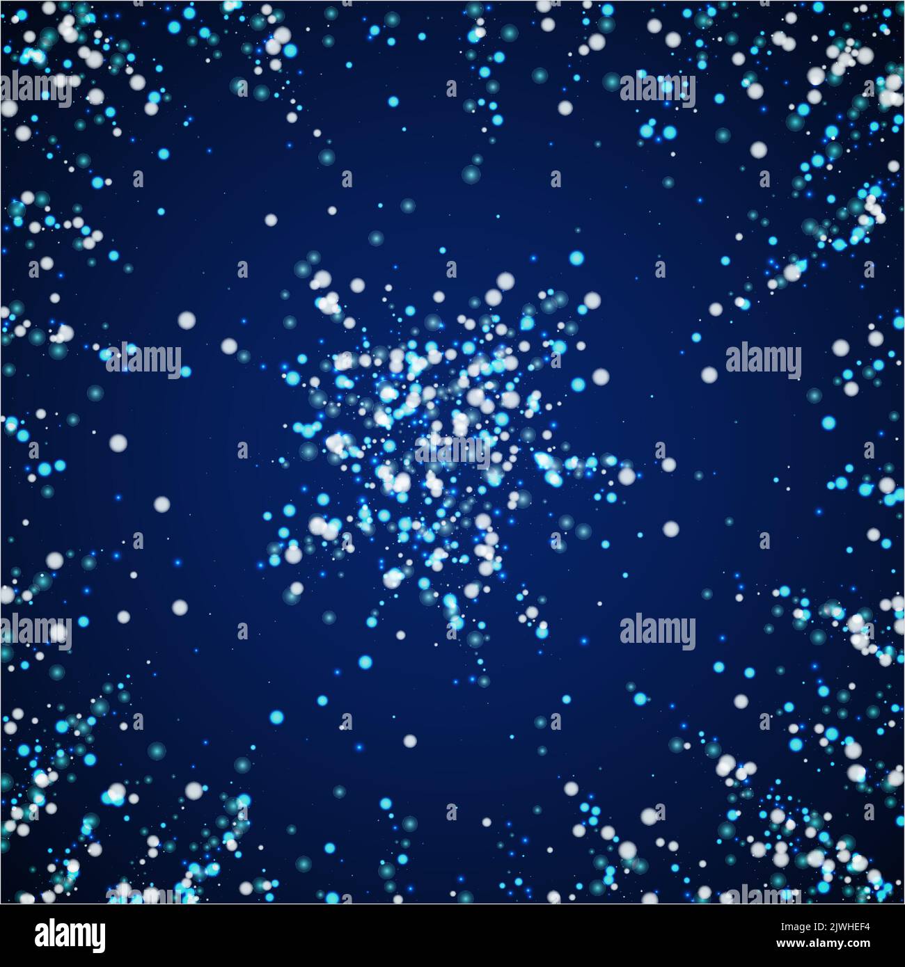 Christmas falling snow background. Subtle flying snow flakes and stars ...