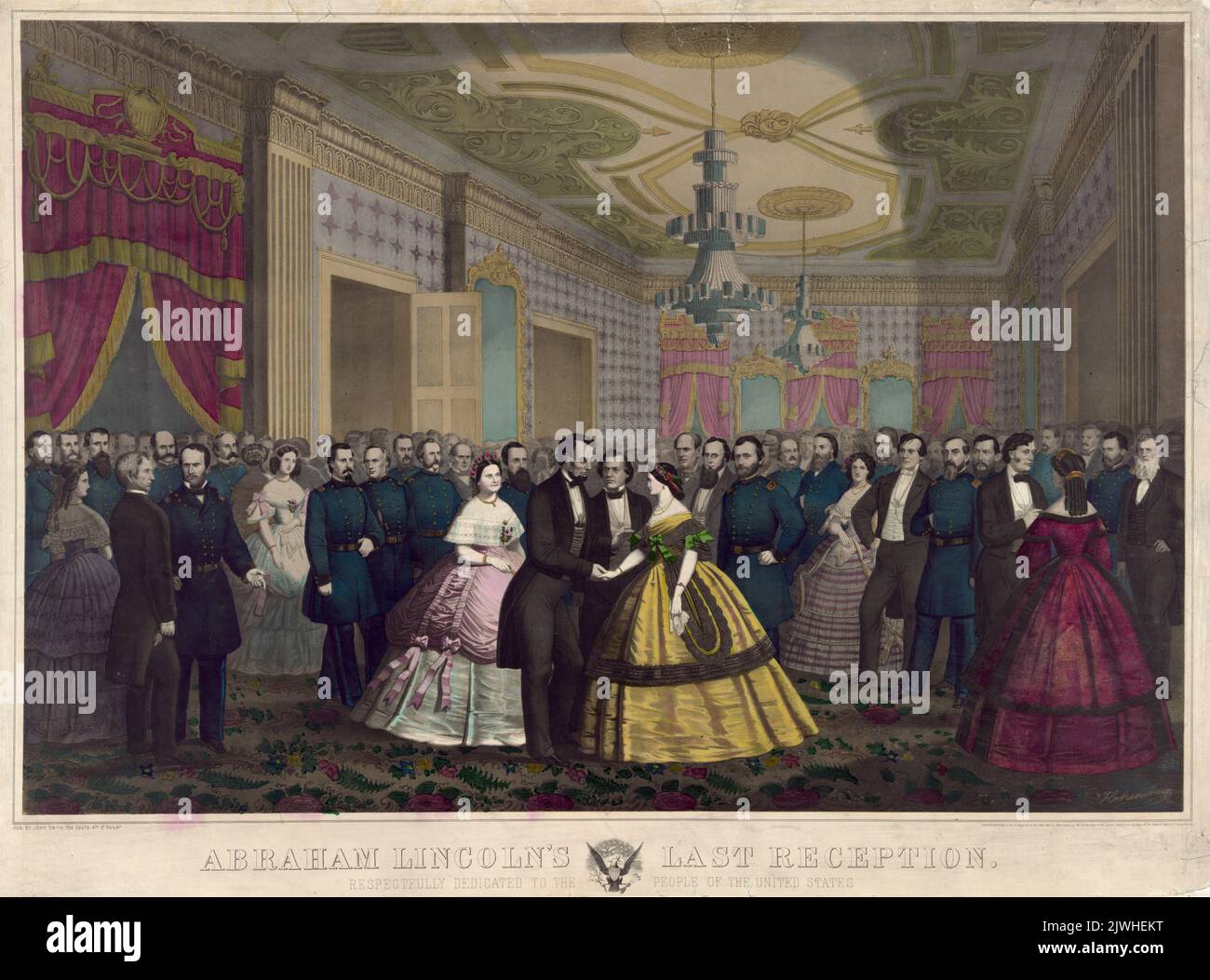 Abraham Lincoln's last reception - Hohenstein Stock Photo - Alamy