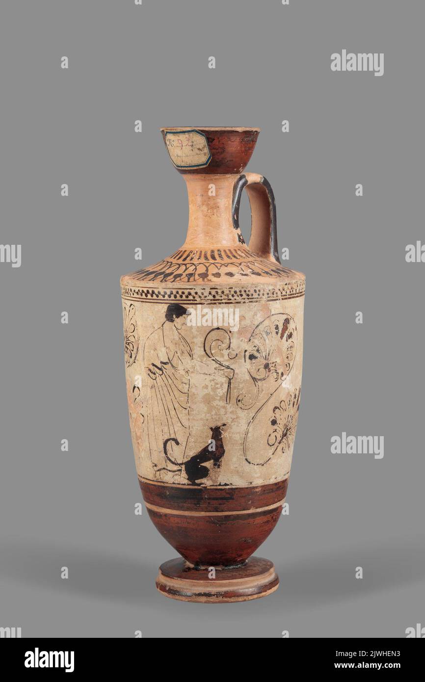 Lekyt z przedstawieniem młodzieńca z psem. Painter of the Yale Lekythos ...