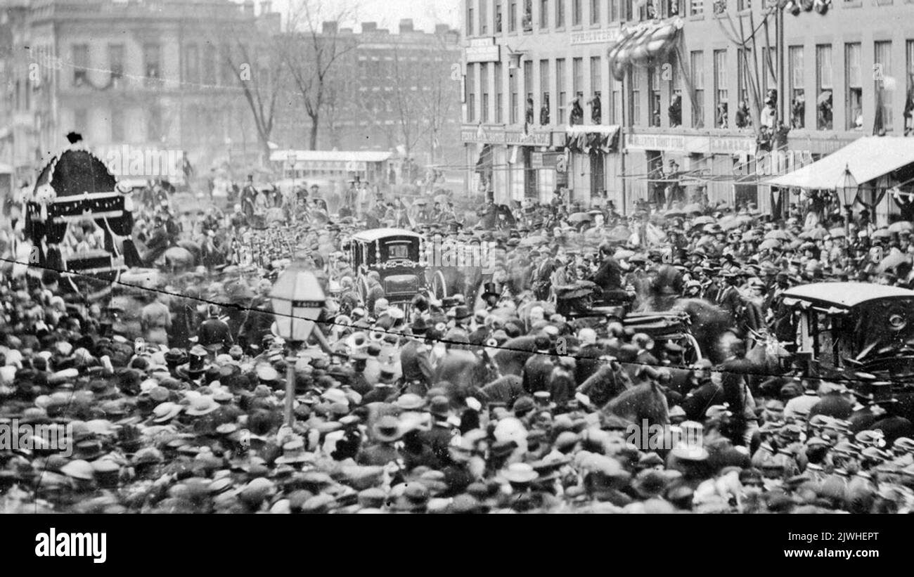 Main Street Buffalo, NY during the funeral procession of Abraham ...