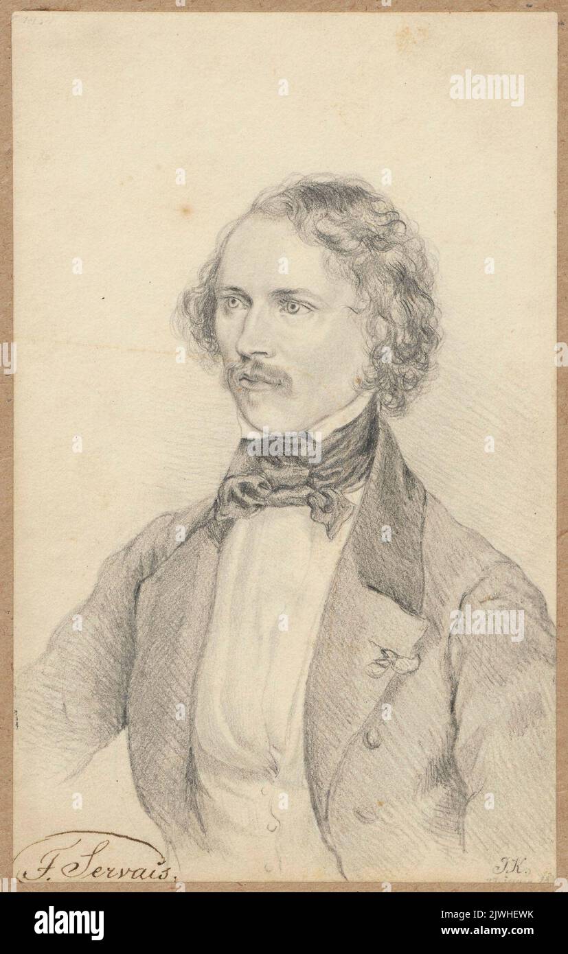 Portrait of the cellist, Adrien-François Servais. Kriehuber, Josef ...