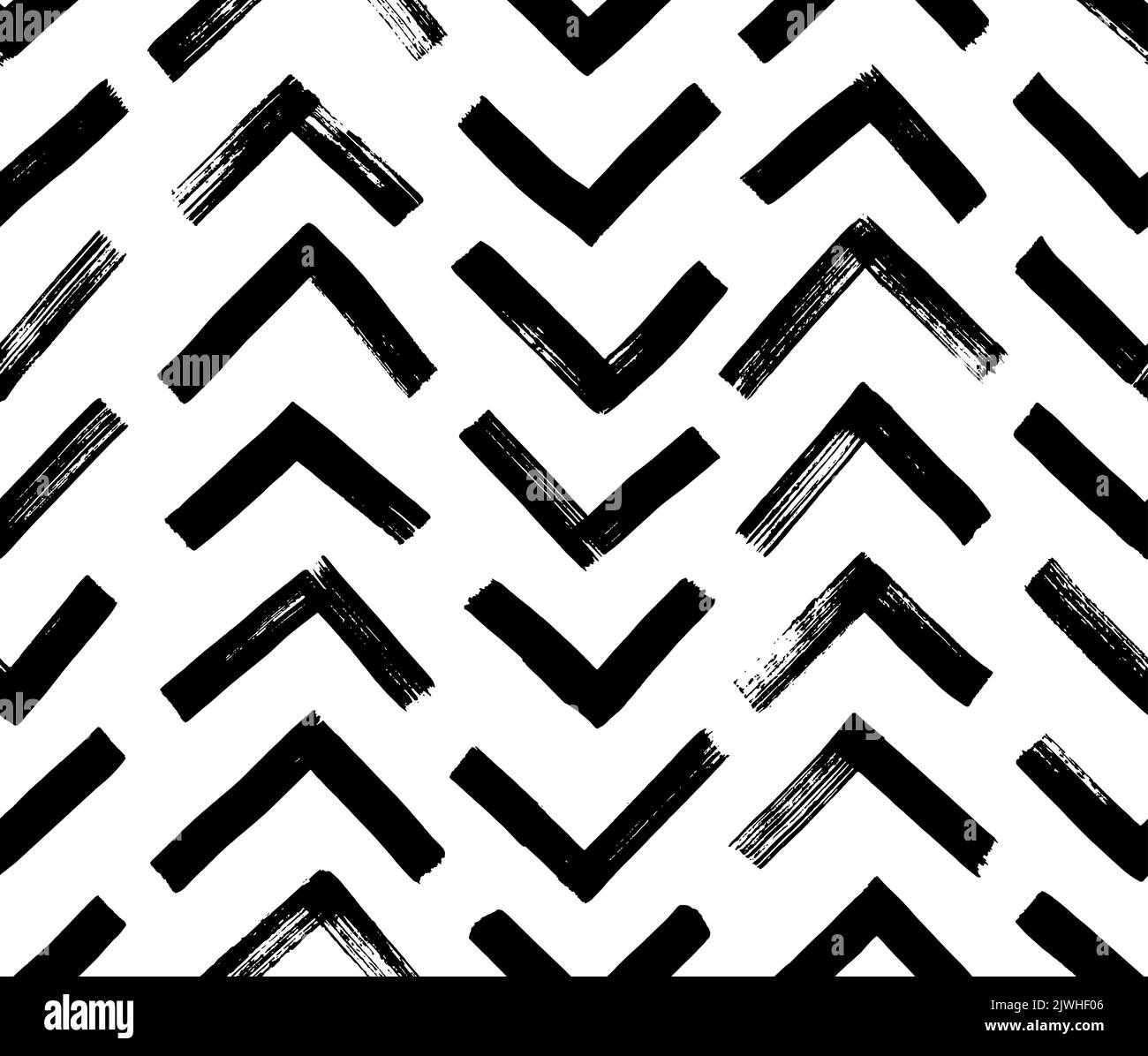 Hand drawn chevron pattern with black strokes Stock Vector Image & Art ...