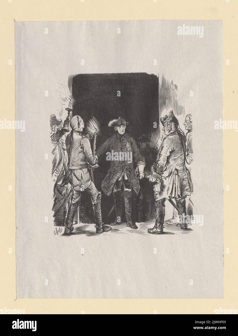 Fryderyk Wielki il.64. Menzel, Adolph (1815-1905), graphic artist Stock ...