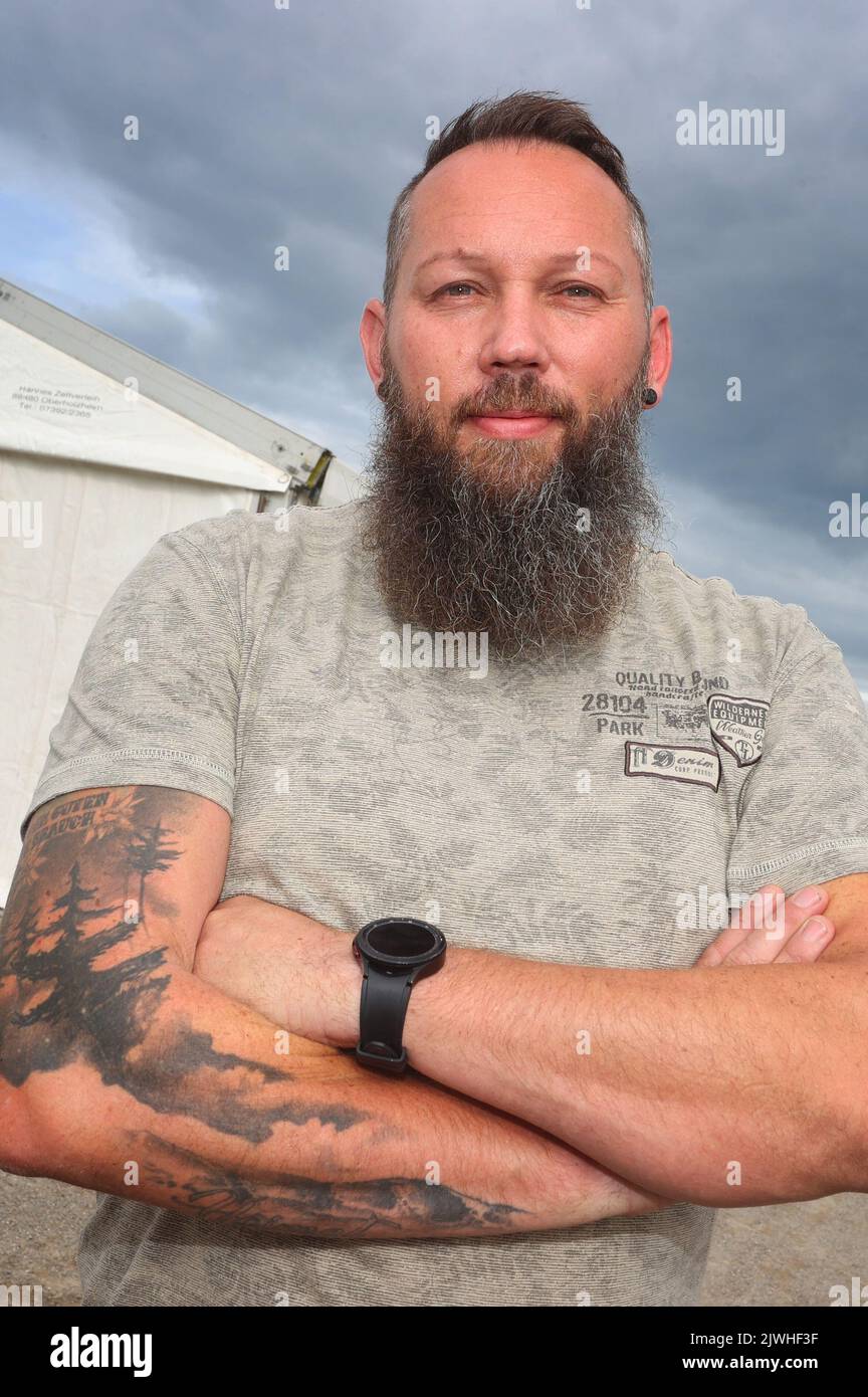 03 September 2022, Bavaria, Maierhöfen: Thomas Holzer, head of the ...