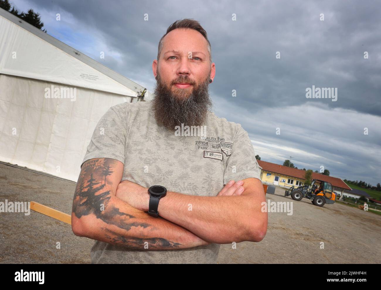 03 September 2022, Bavaria, Maierhöfen: Thomas Holzer, head of the ...