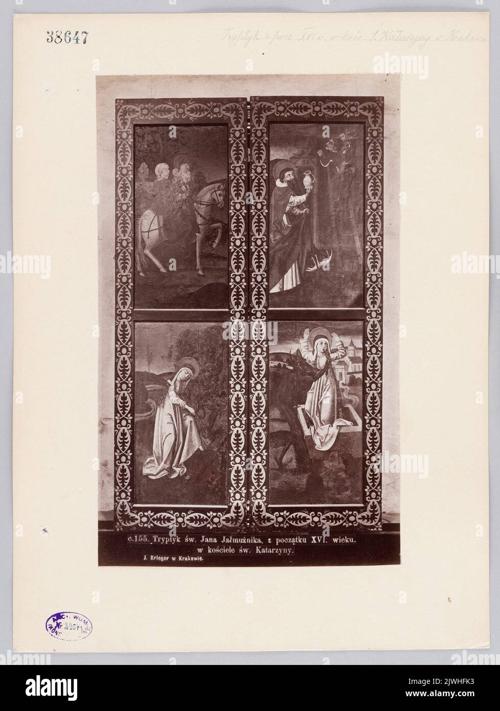 Photograph of painting: triptych of St. John the Merciful from the ...