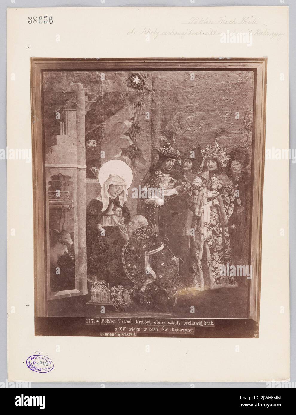 Photograph of painting: `Adoration of the Magi` - painting of the guild ...