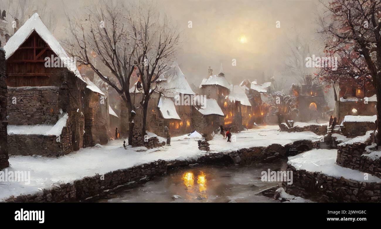 Medieval landscape painting hi-res stock photography and images - Alamy