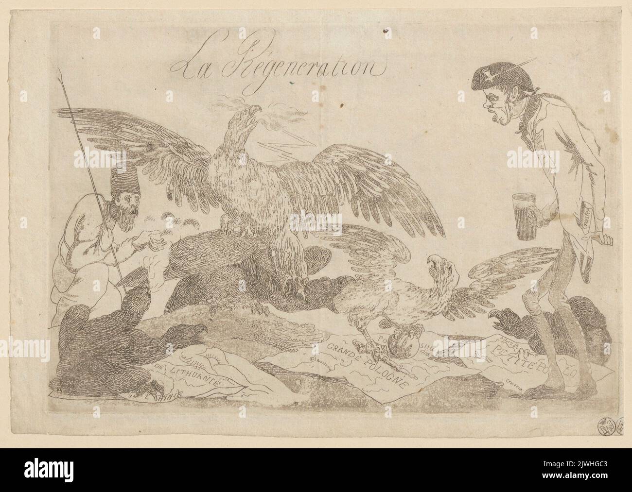 La Régeneration - satyra na rozbiór Polski. unknown, graphic artist ...