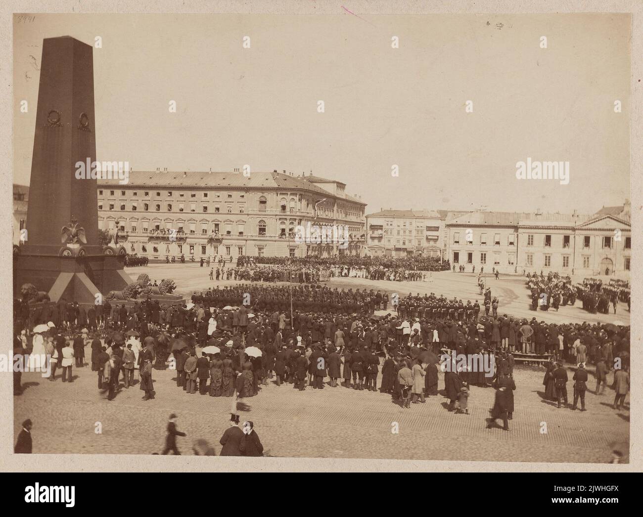 Warsaw. Event in the Plac Saski on the anniversary of the coronation of ...