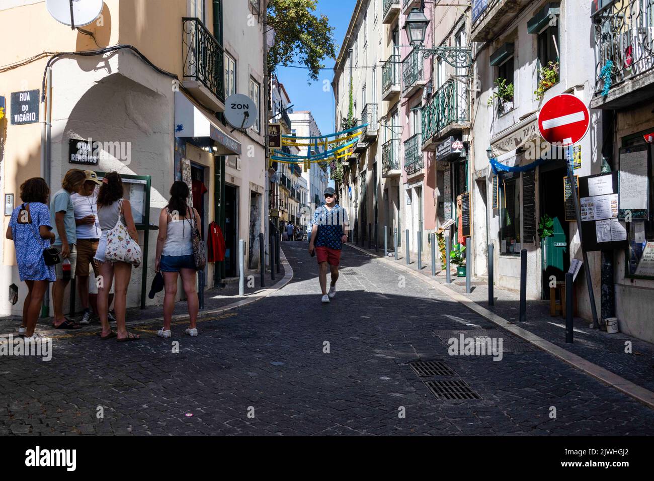 Lisbon, Portugal. 31st Aug, 2022. People are seen walking through the ...
