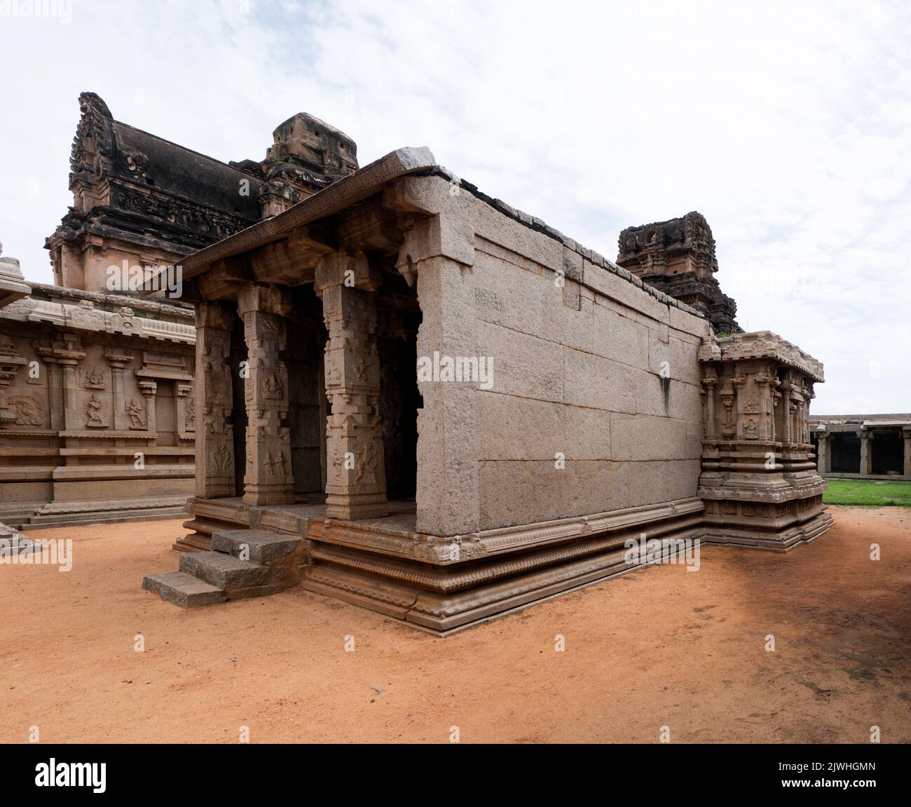 Devi shrine in the complex of Hazara Rama Temple at Hampi state ...