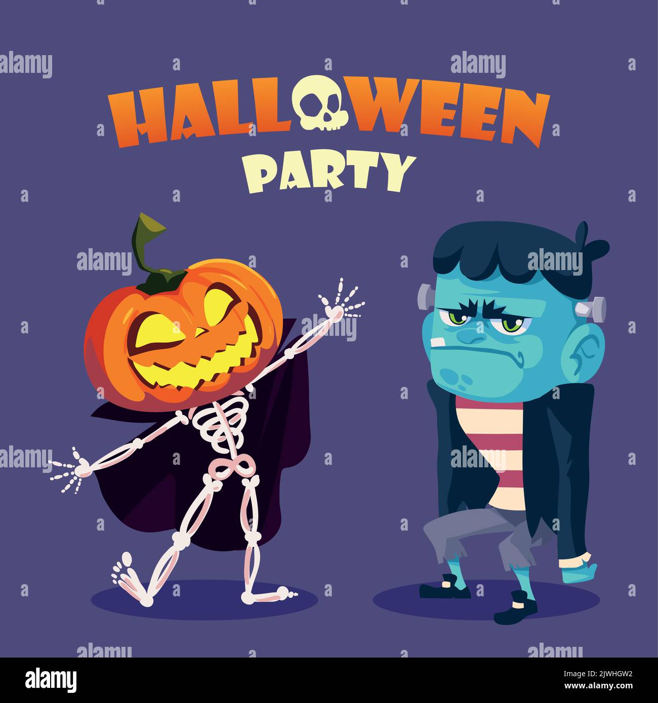 halloween party characters Stock Vector Image & Art - Alamy