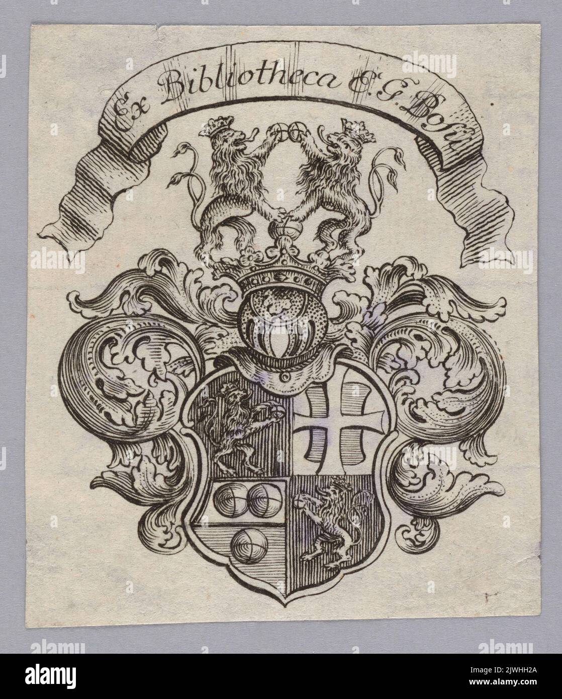 Ex Bibliotheca E.G. Bosii. unknown, graphic artist Stock Photo - Alamy