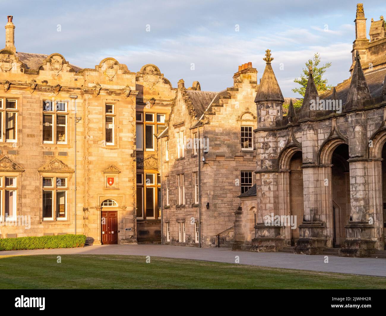The main building of the University of St Andrews in Scotland Stock ...