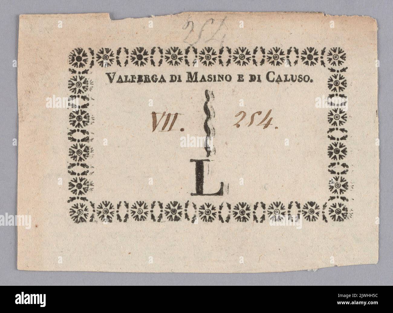 [Bookplate:] Valperga di Masino e di Caluso. unknown, printer Stock ...