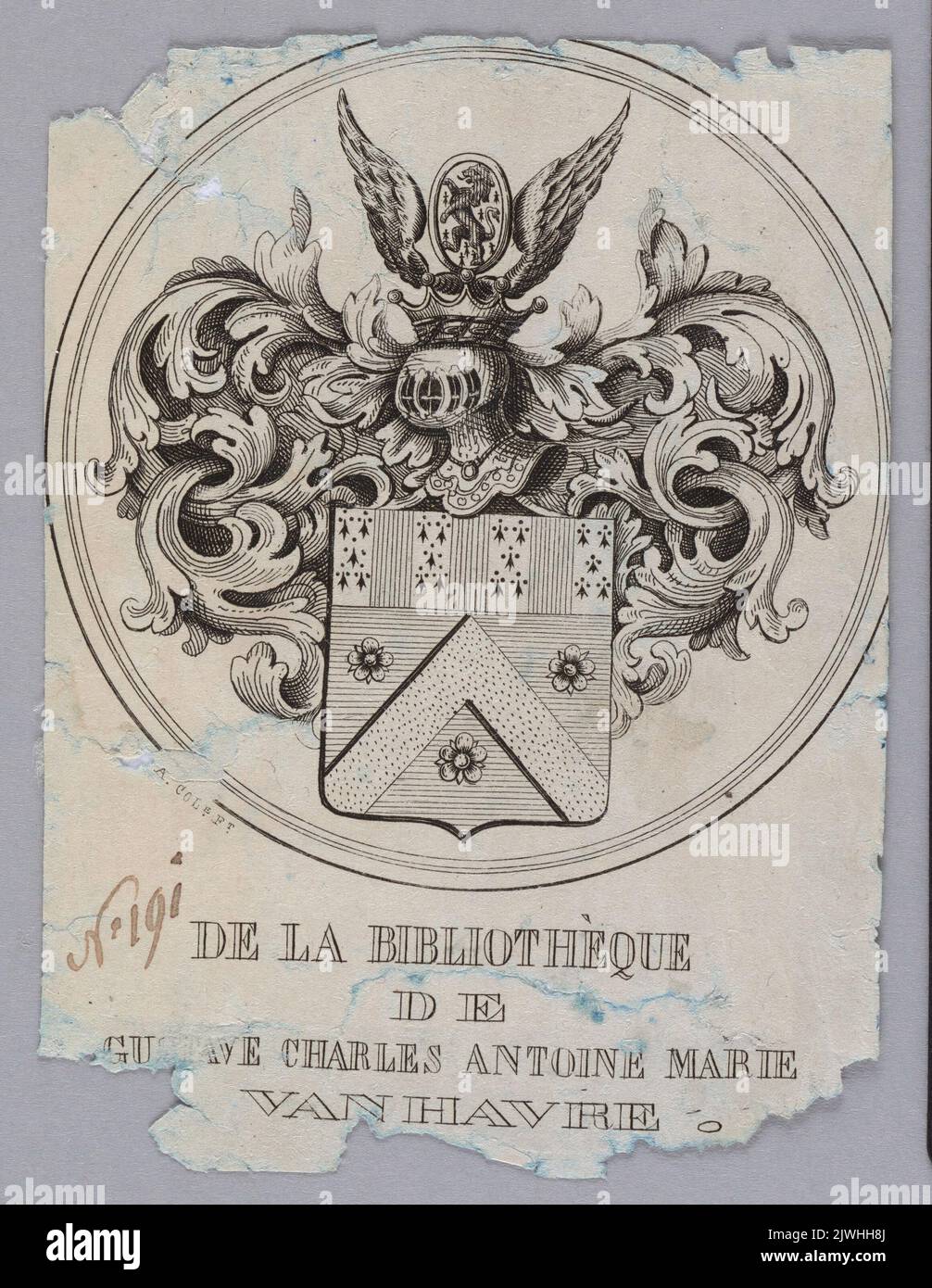 [Bookplate:] De la Bibliotheque de Gustave Charles Antoine Marie Van ...