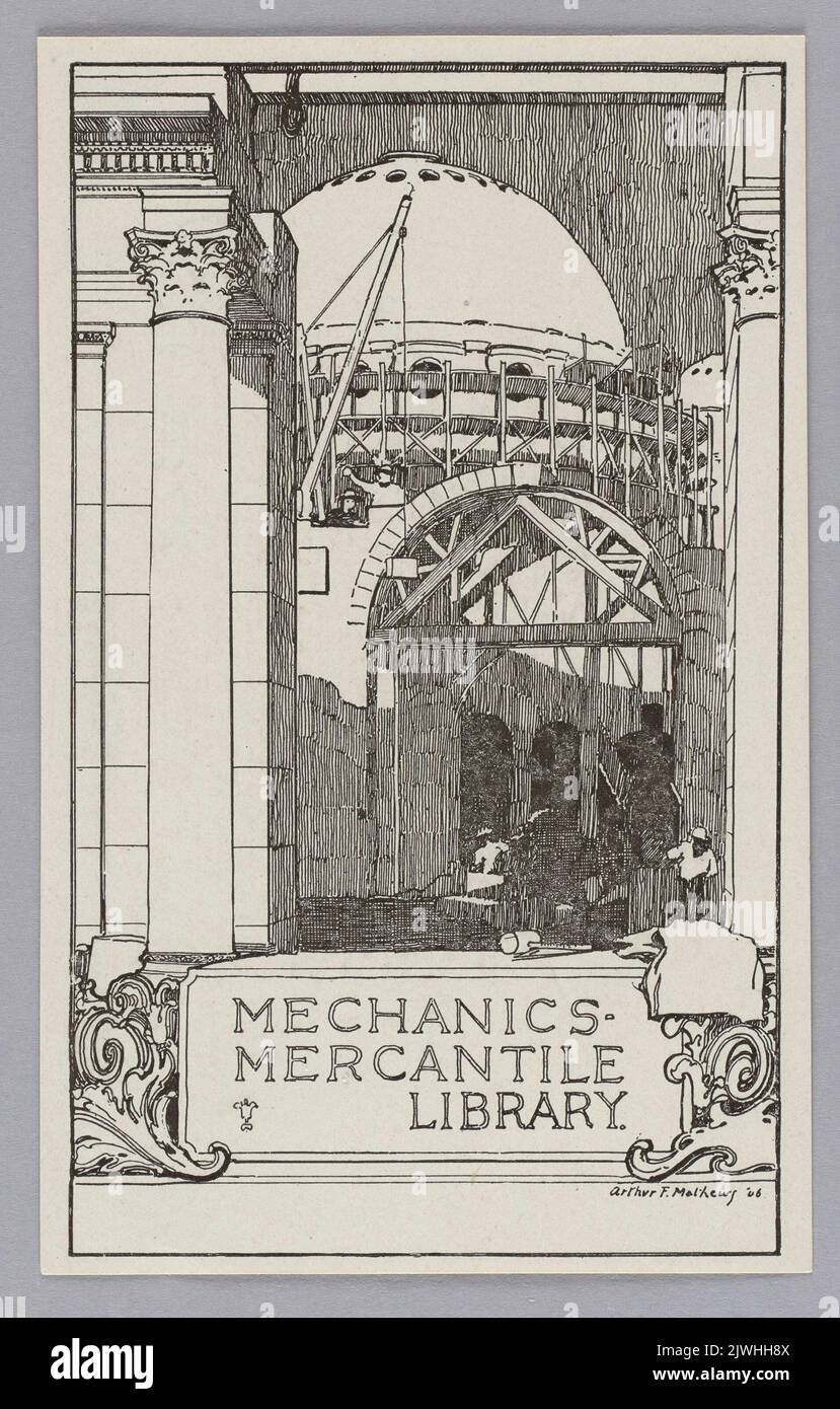 [Bookplate:] Mechanics Mercantile Library. Mathews, Arthur Frank (1860 ...