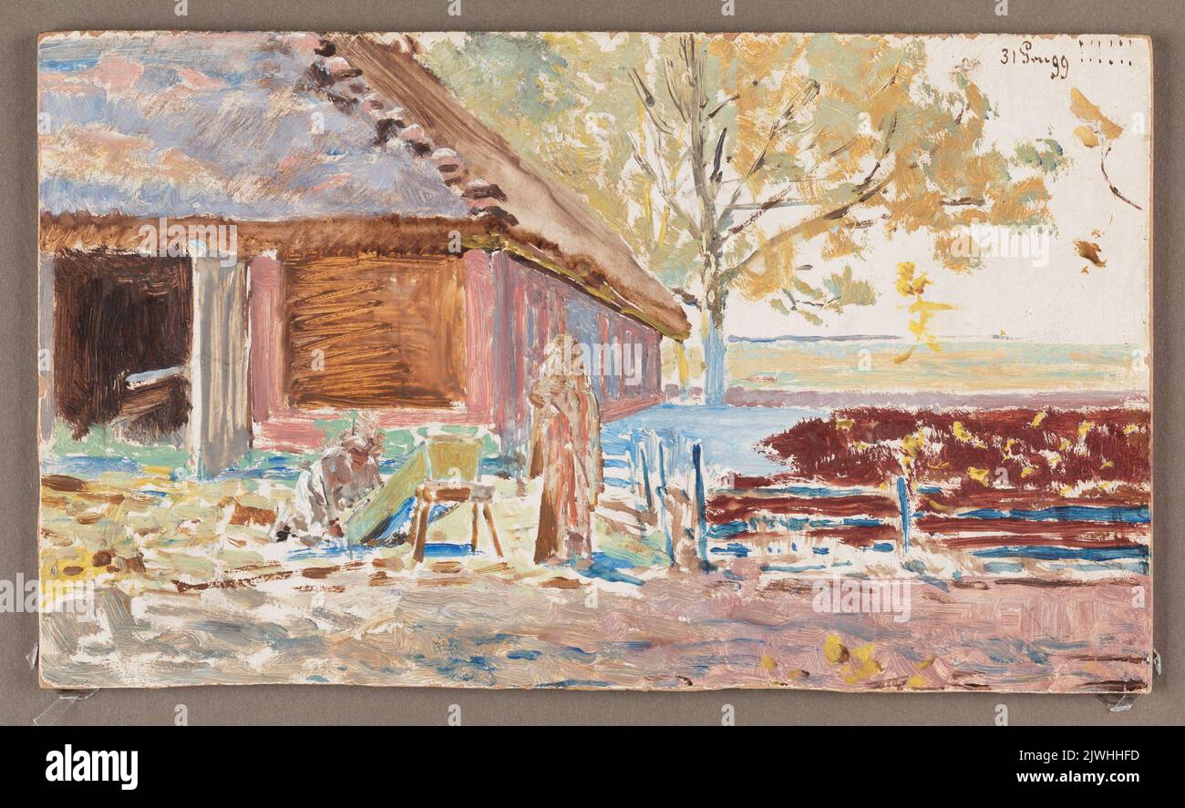 End of the century - 31 December 1899, landscape with a coffin ...