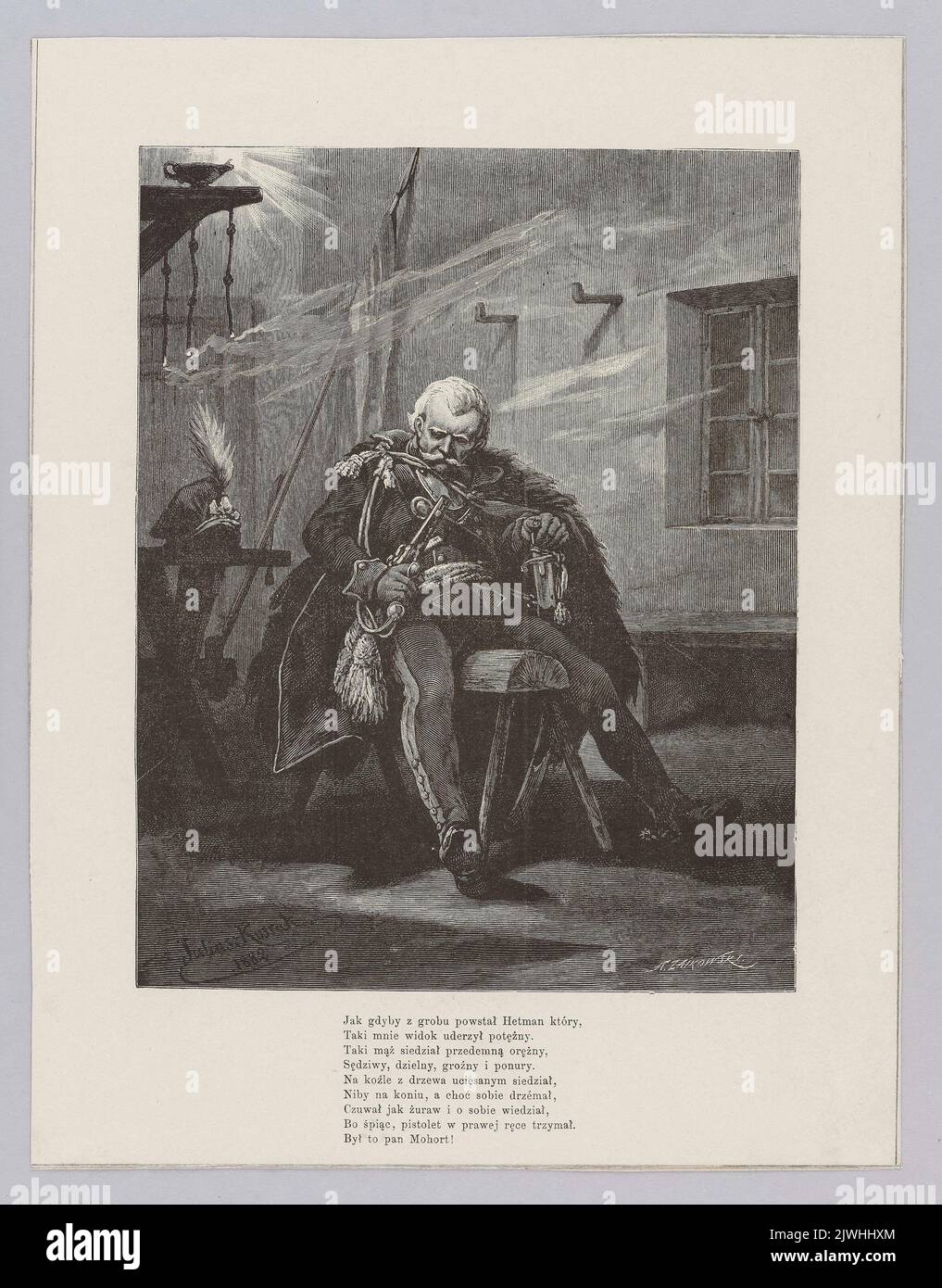Reproduction of drawing: Juliusz Kossak (1824-1899), Illustration for ...