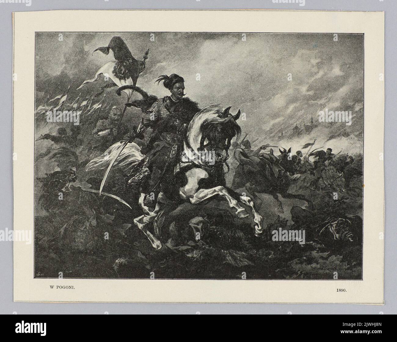 Reproduction of a painting: Juliusz Kossak (1824-1899), In the Chase ...