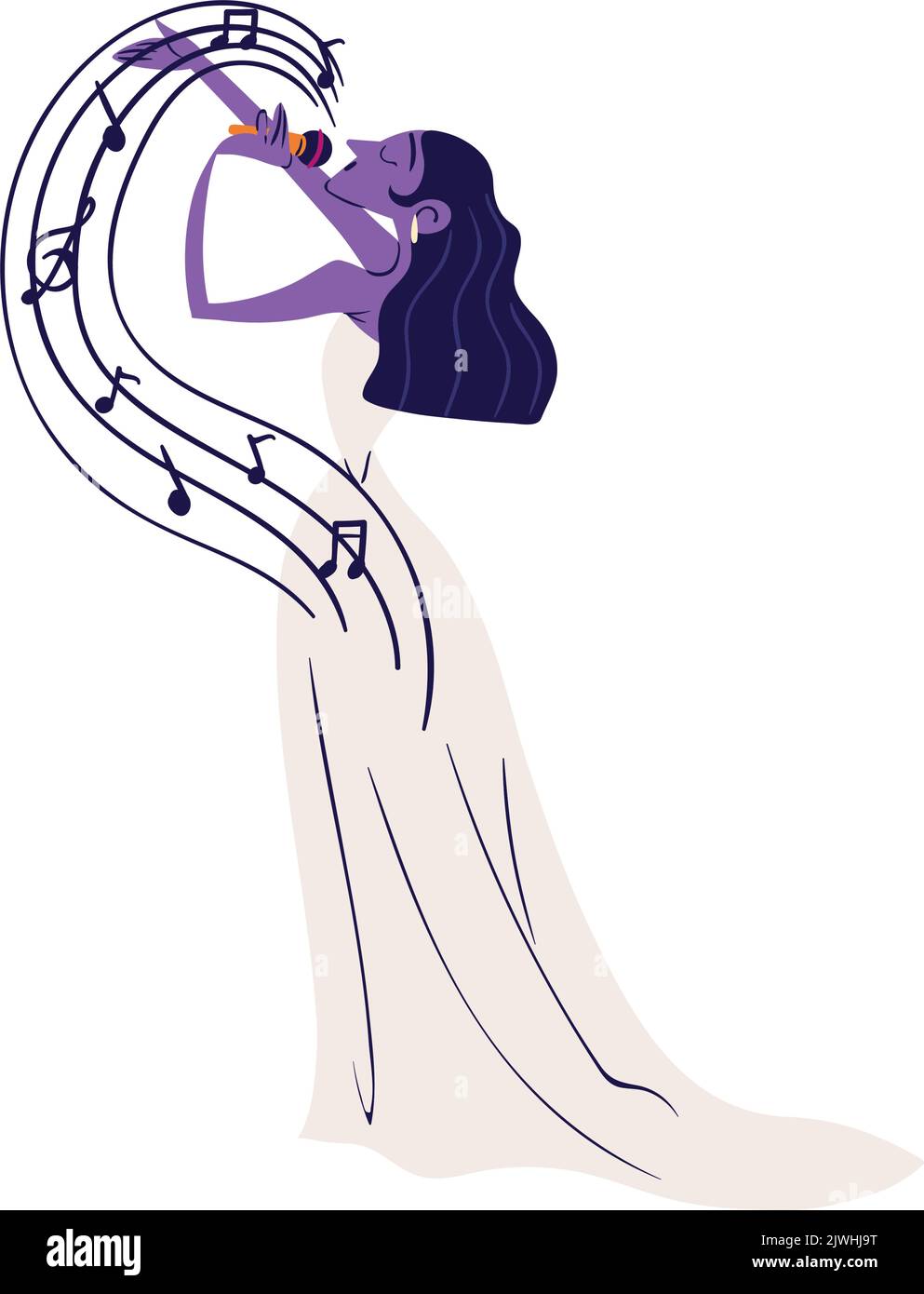 performer female singing Stock Vector Image & Art - Alamy