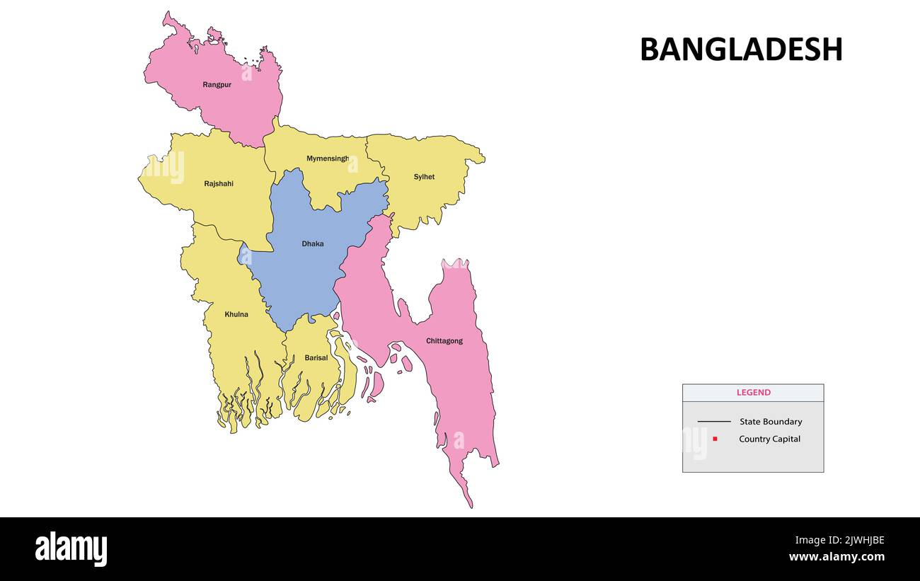Map of bangladesh Cut Out Stock Images & Pictures - Alamy