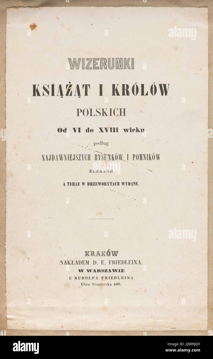 The title page: Images of Polish princesses and kings from the 6th to ...