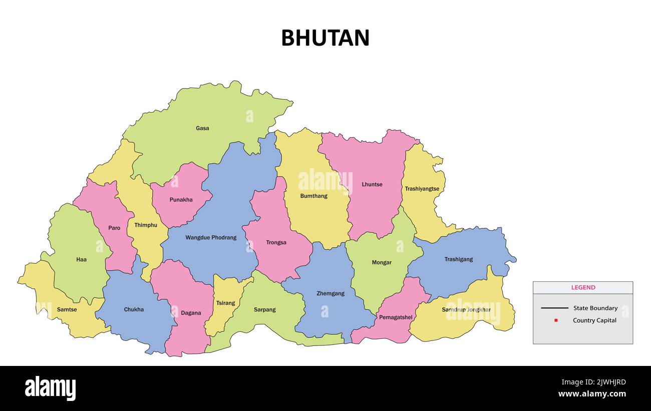 Map location bhutan Cut Out Stock Images & Pictures - Alamy