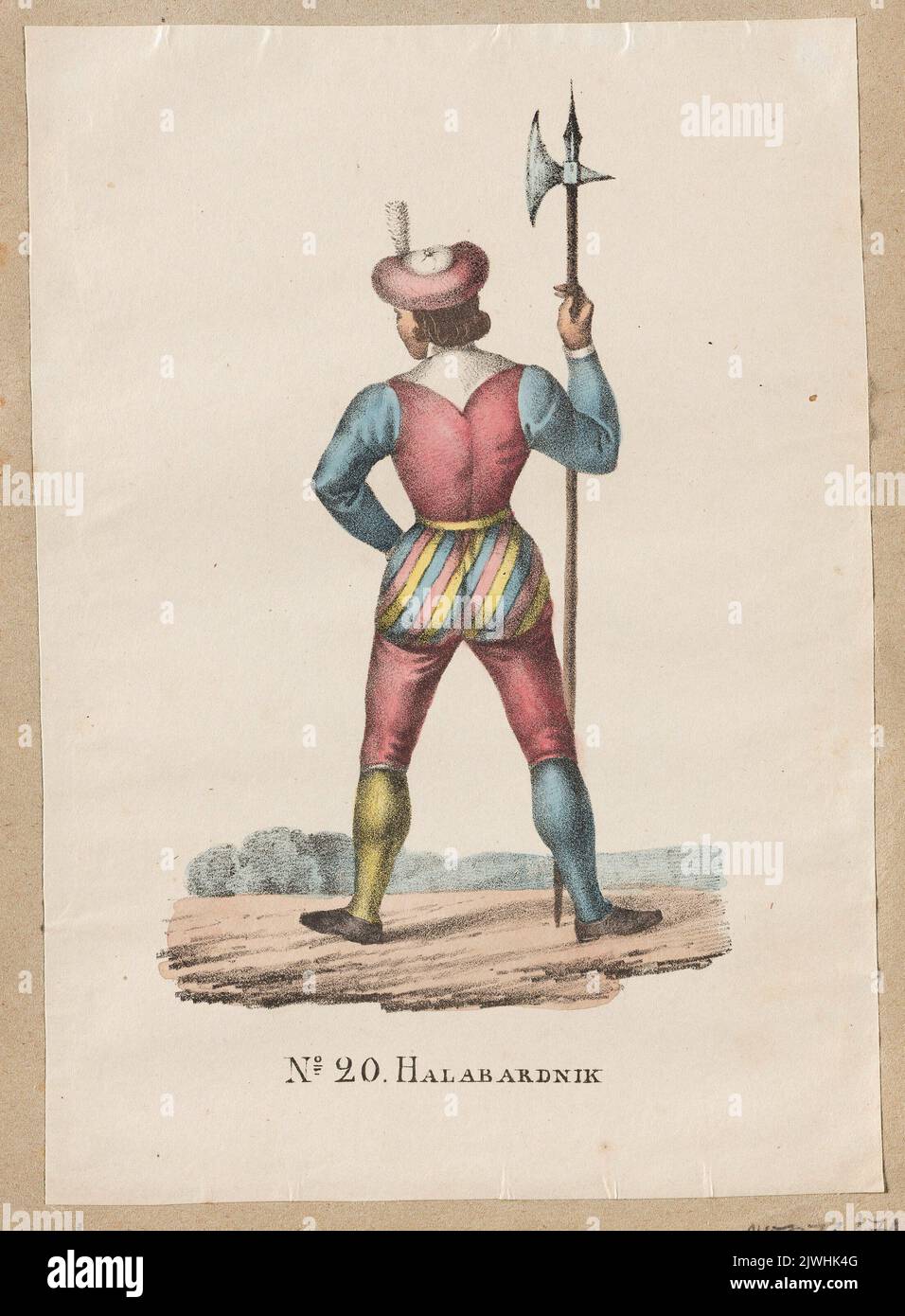 Halberdier (Chart 20 in the publication: Notable ancient costumes ...