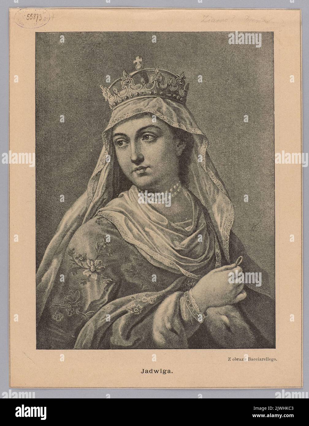 Reproduction of a painting: Bacciarelli, Marcello (1731-1818), Hedwig ...