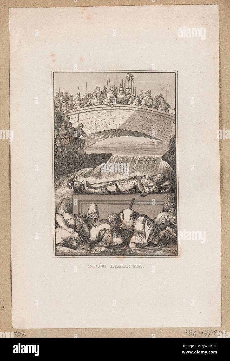 The tomb of Alaric (illustration in: Cesar Cantu, General history ...