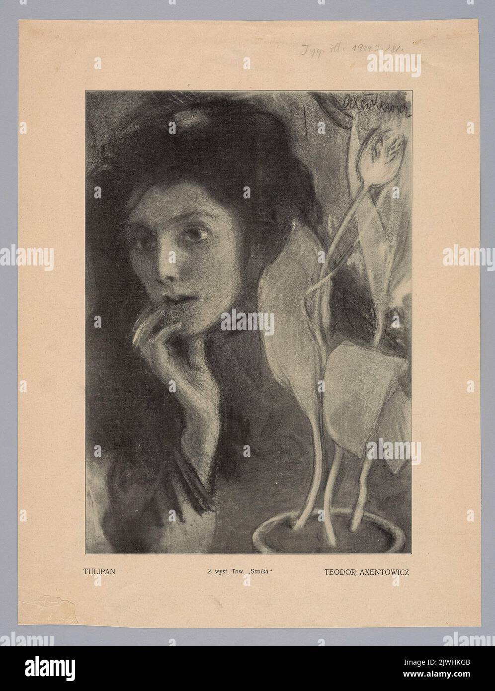 Reproduction of a painting Axentowicz, Teodor (1859-1938), A tulip ...