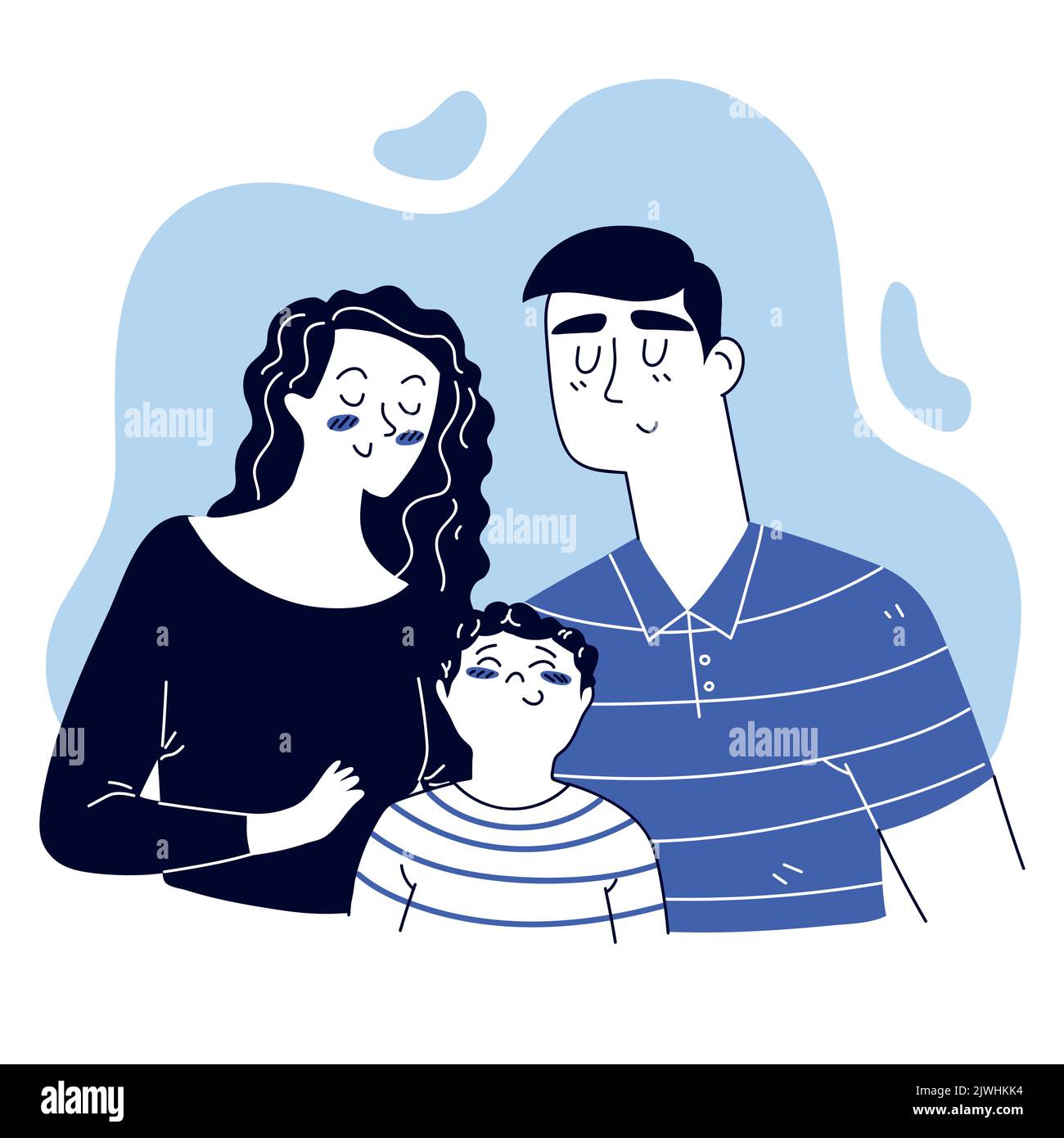 family portrait, line art Stock Vector Image & Art - Alamy