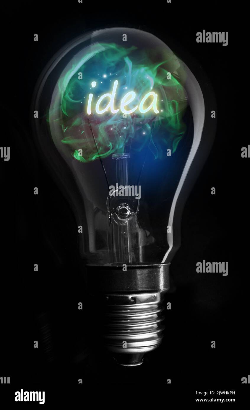 Glowing light bulb Stock Photo - Alamy