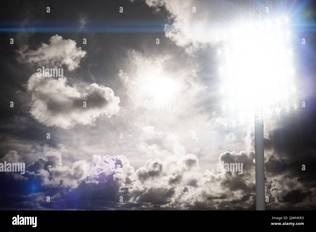 Spotlight in sky Stock Photo - Alamy