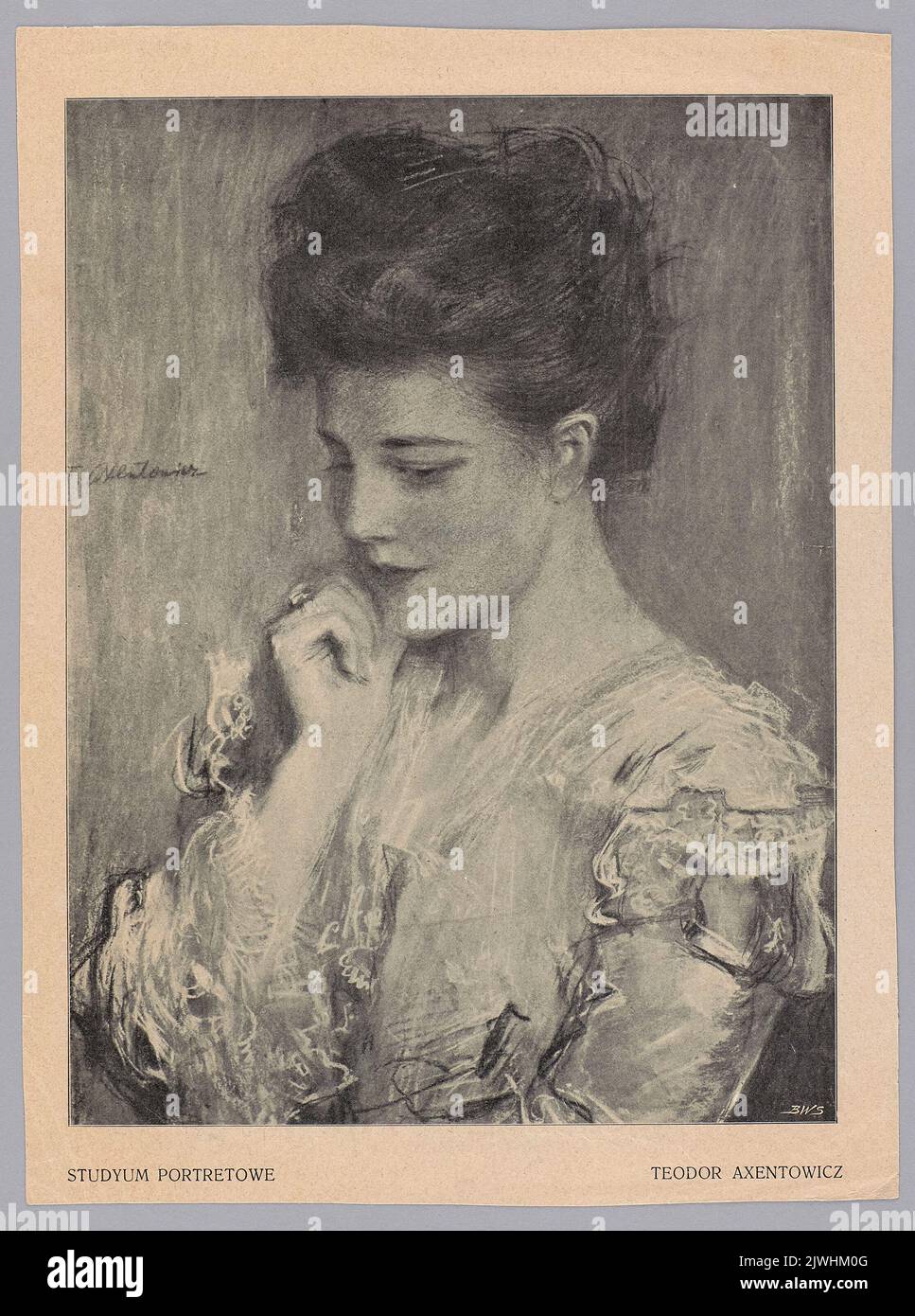 Reproduction of drawing: Axentowicz, Teodor (1859-1938), Study for a ...