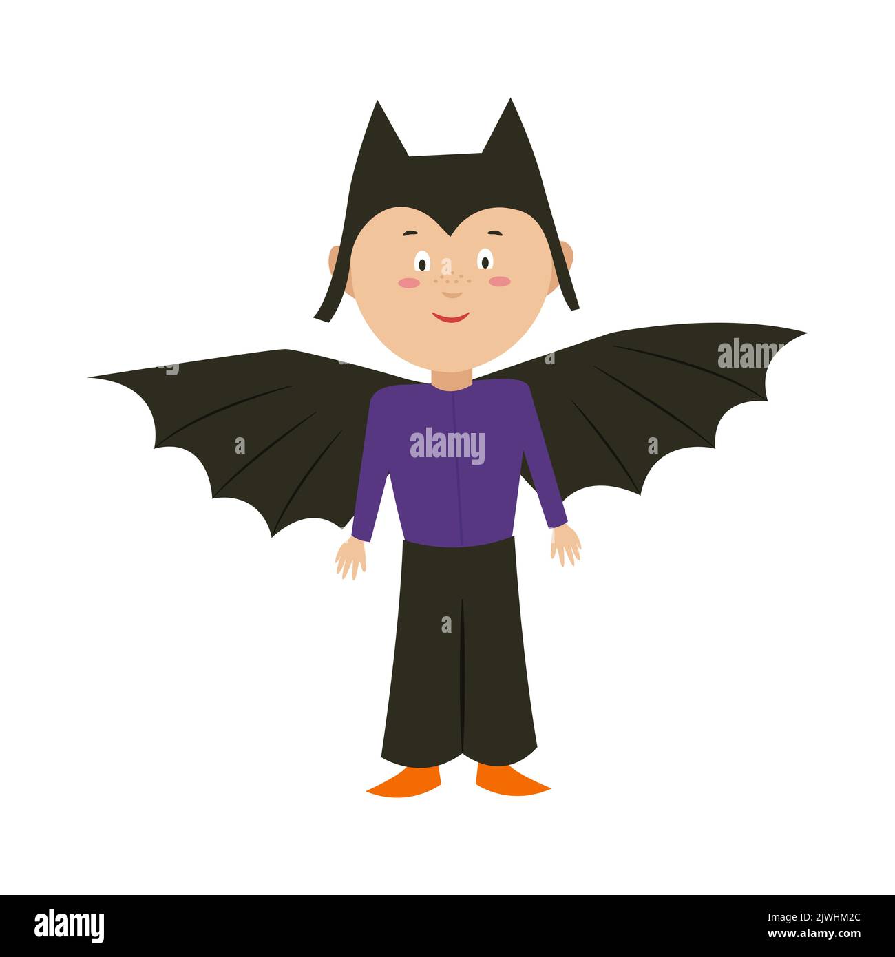 A boy in a bat costume for Halloween. A child in a carnival costume ...