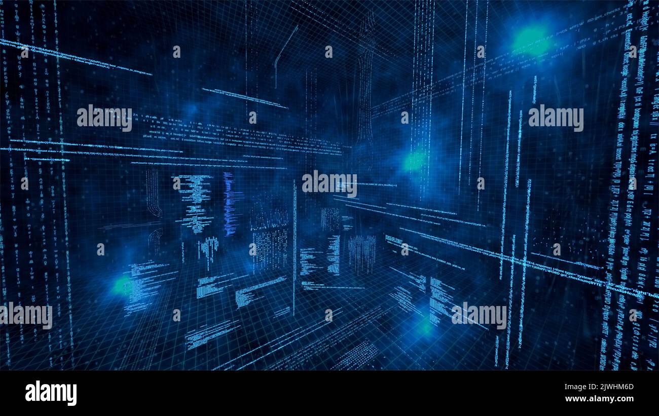 Illustration of virtual data Stock Photo - Alamy