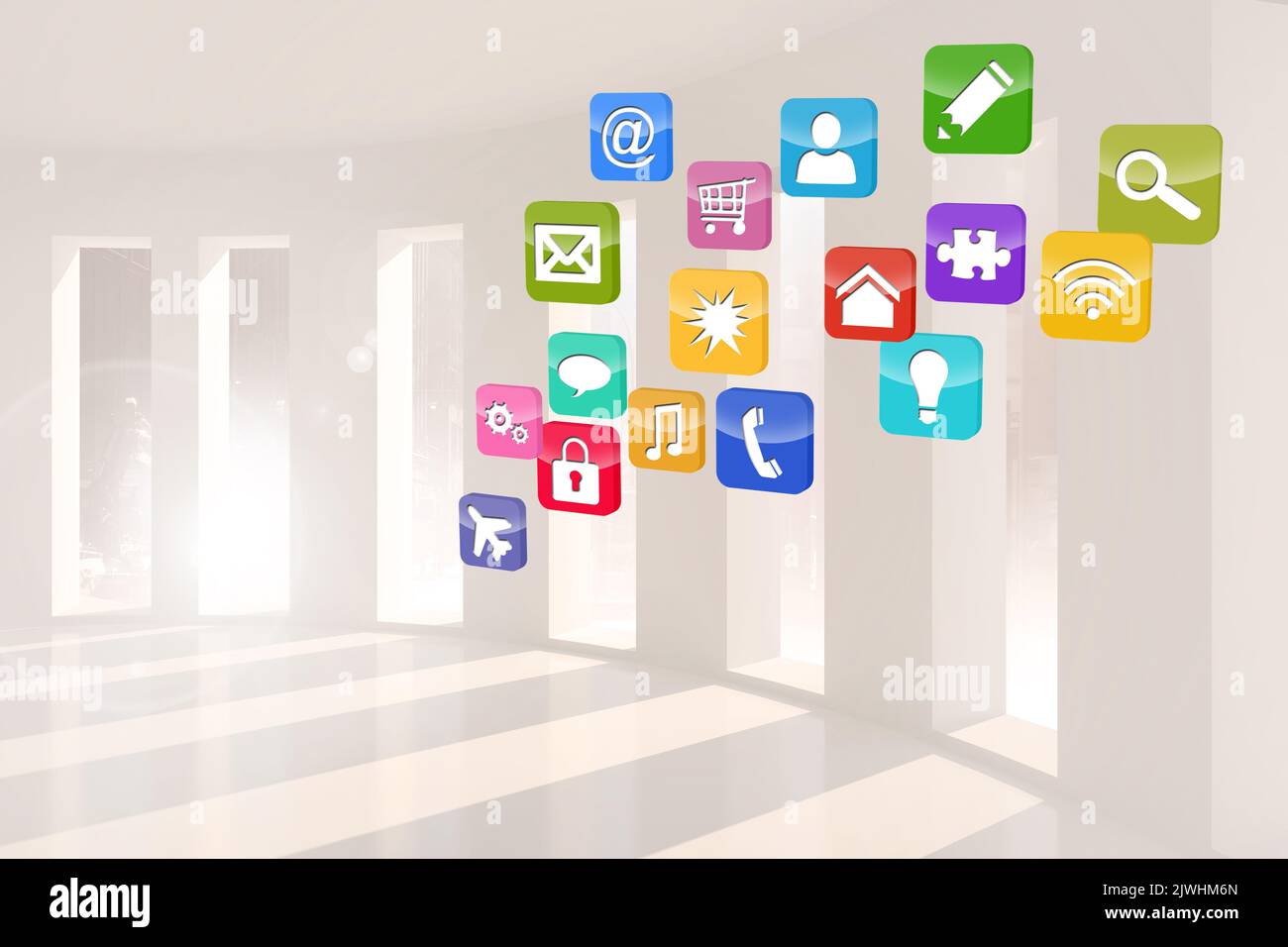Computing application icons Stock Photo - Alamy